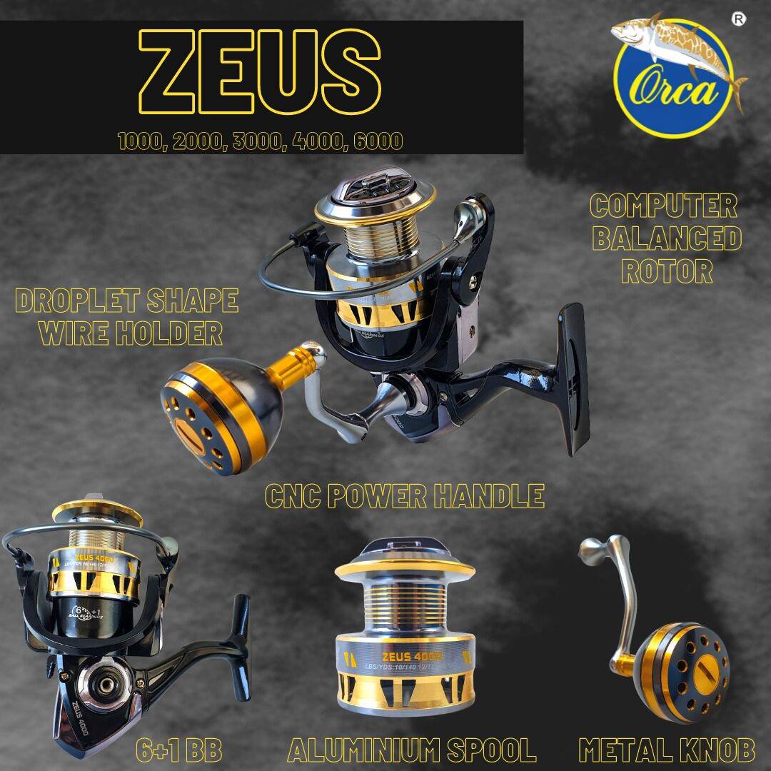 reel pancing power handle orca zeus | Lazada Indonesia