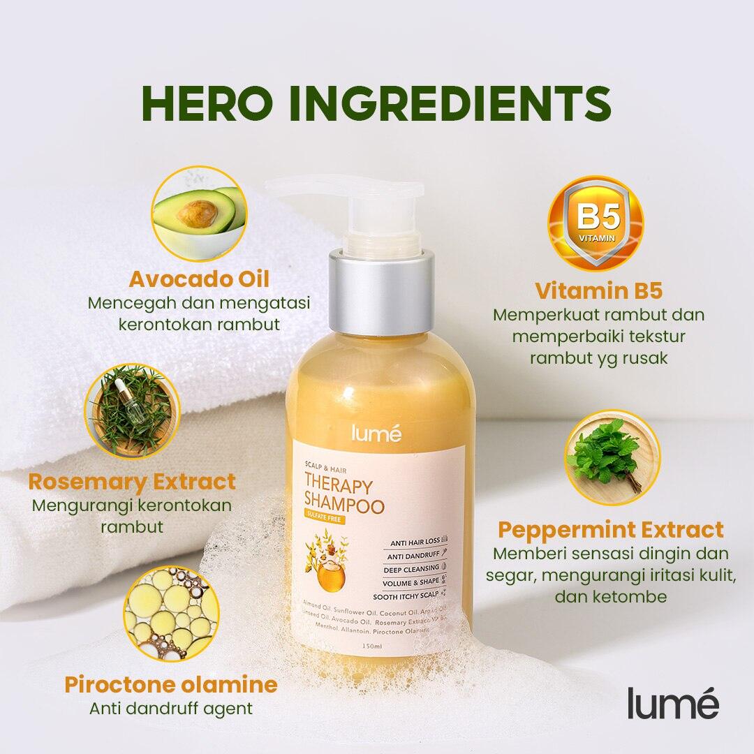 Lume Hair & Scalp Therapy Shampoo Shampo Rambut Lumecolors Sampo ...