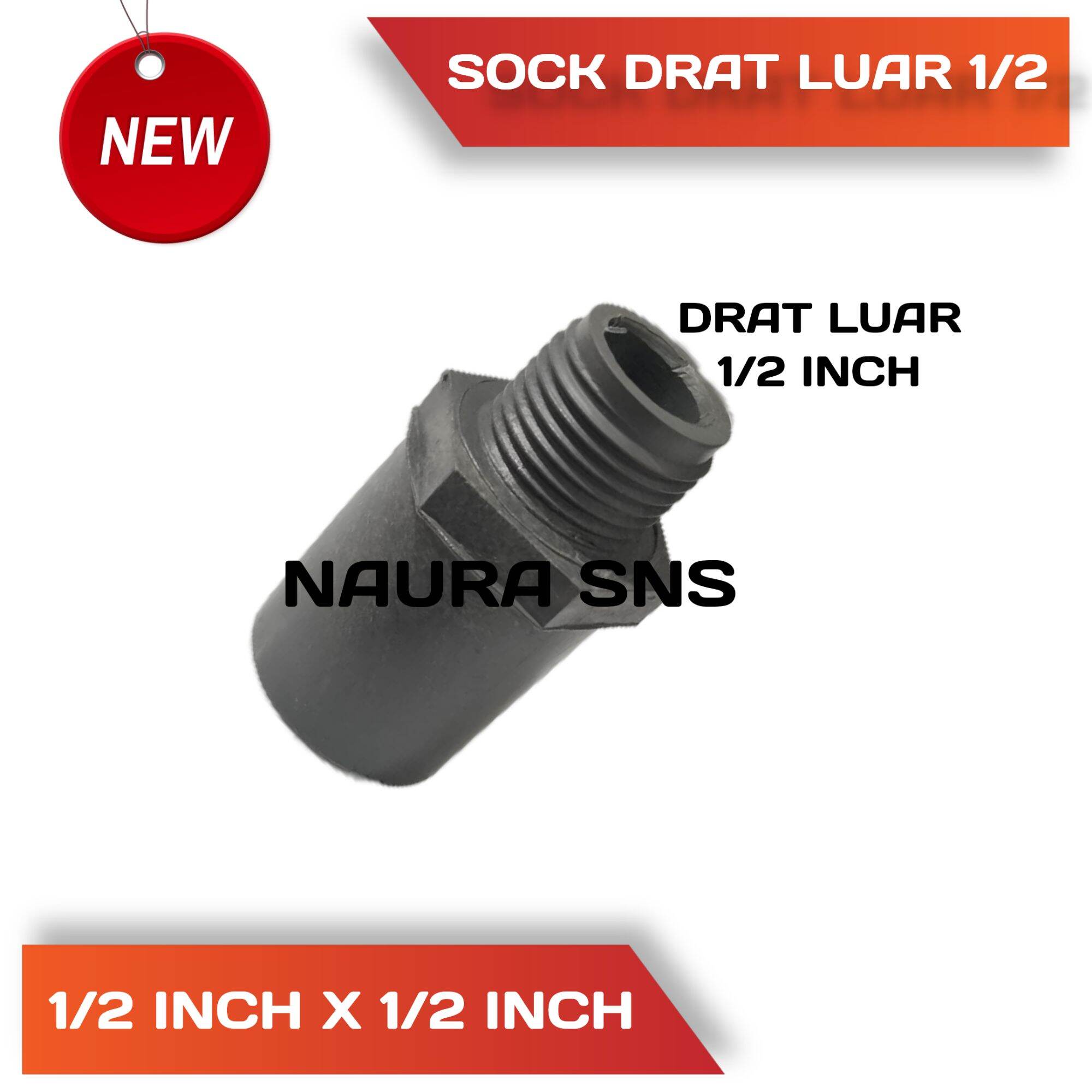 PIPA PVC SDL 1/2 INCH / SOCK DRAT LUAR 1/2 | Lazada Indonesia