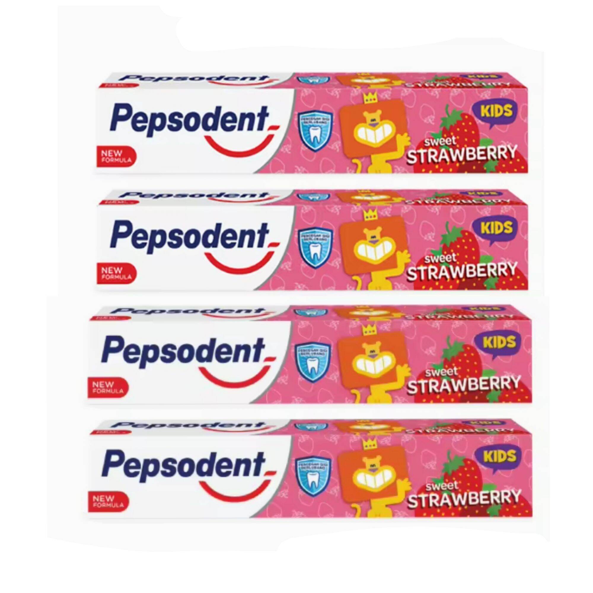 Pepsodent Kids Pasta Gigi Strawberry 4 x 45g | Lazada Indonesia
