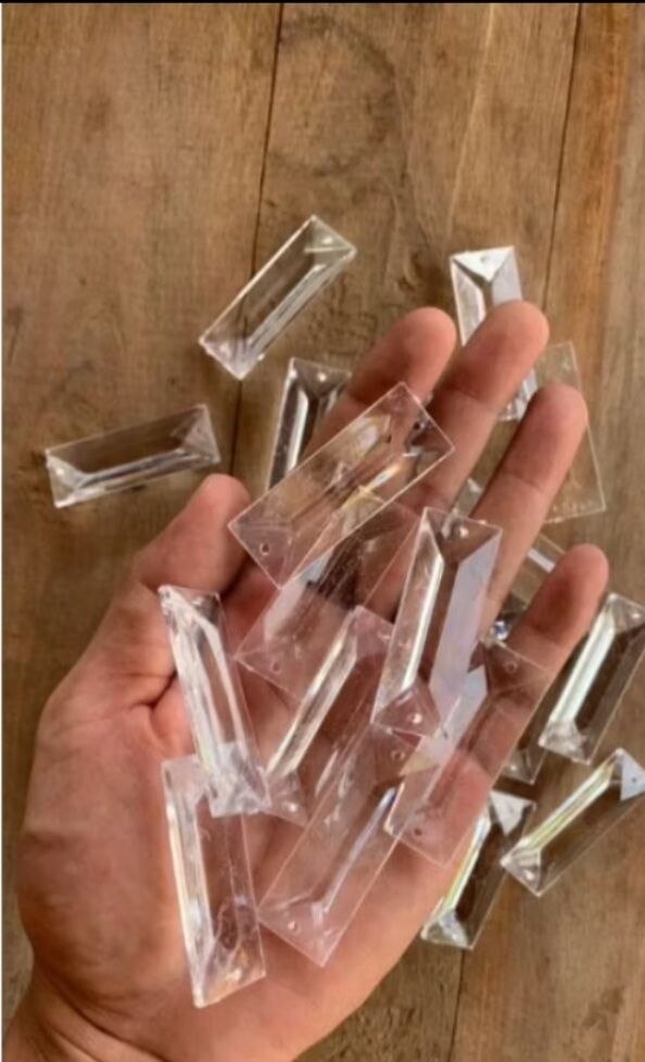 manik persegi panjang (datar sebelah ) ukuran 5 cm //varian isi 1 pound ...