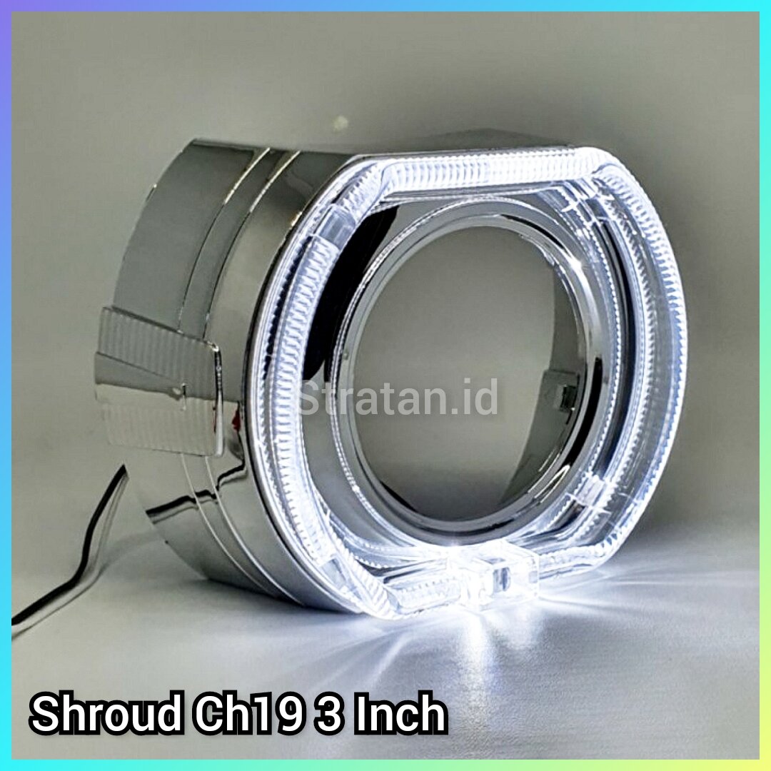 Shroud Ch19 Casing Projector 3 Inch + Crystal Angel Eyes + Driver ...