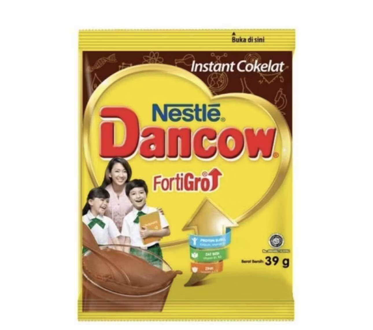 DANCOW Fortigro Sachet Putih (10x26g) Coklat (10x38g) renceng / Susu ...