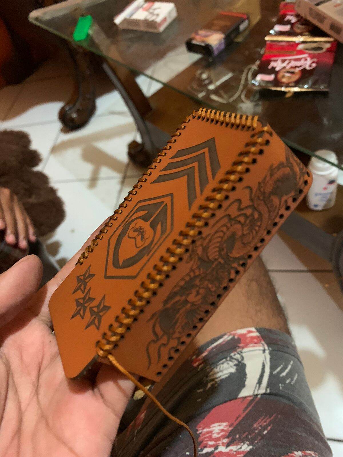 Case hexohm, sleeve hexohm,wadah vape anodized warna tan bahan kulit ...