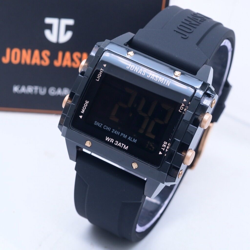 Jam Tangan Wanita Jonas Jasmin-5315 Original Digital Tali Karet Body ...