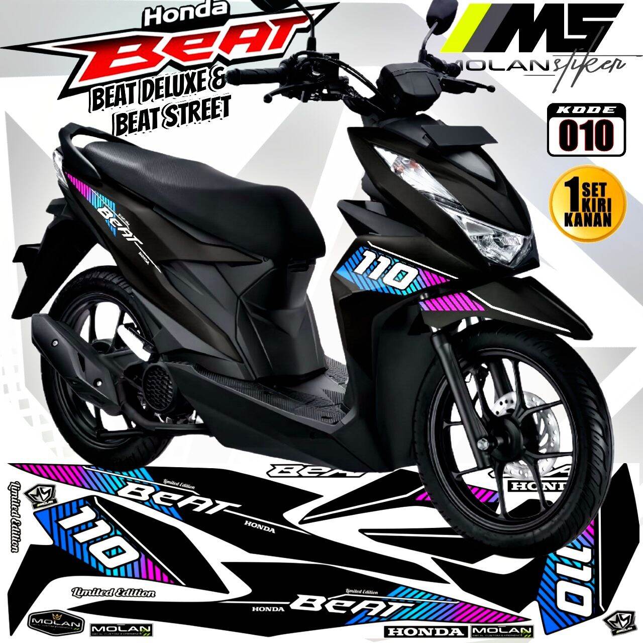 Decal Sticker Striping Variasi Beat Deluxe 2020-2024 & Beat Street 2020 ...