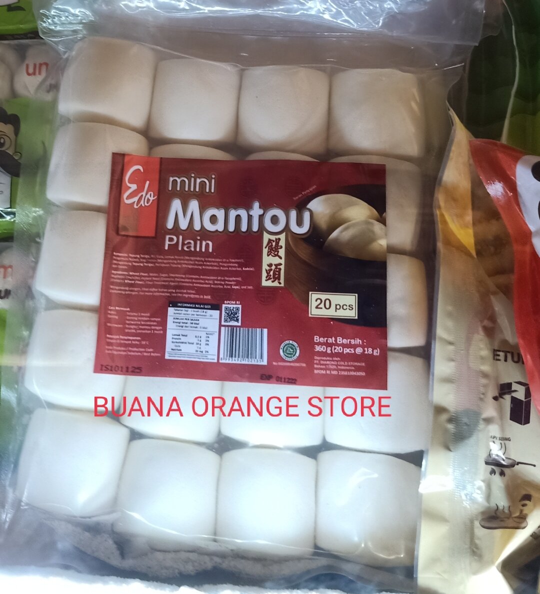 EDO MINI MANTOU PLAIN 360G (ISI 20) | Lazada Indonesia