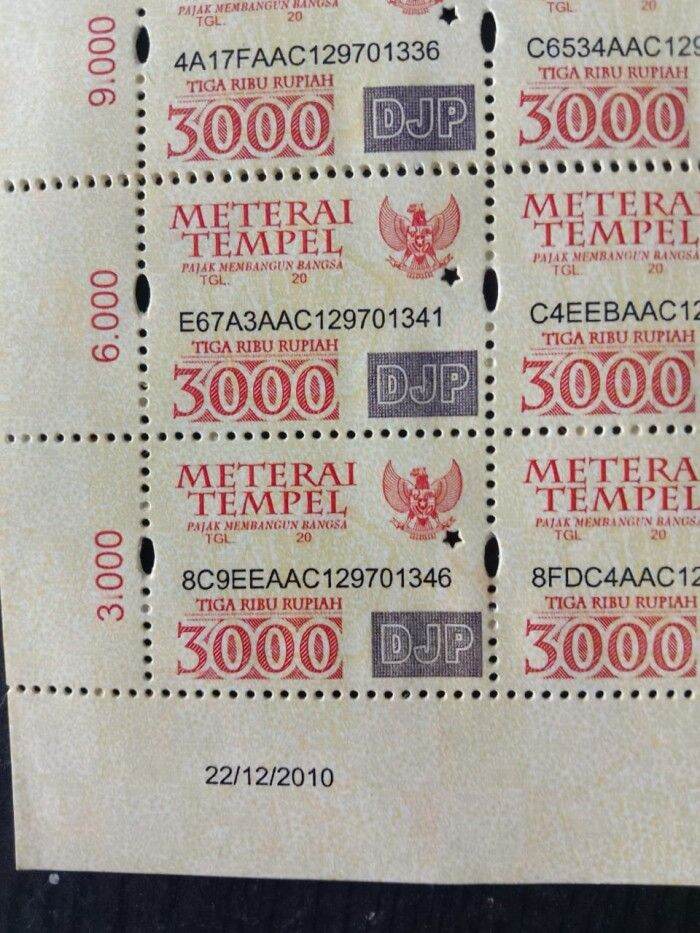 Materai 6000 Rupiah Tahun 2010 2011 2012 2013 2014 2015 | Lazada Indonesia