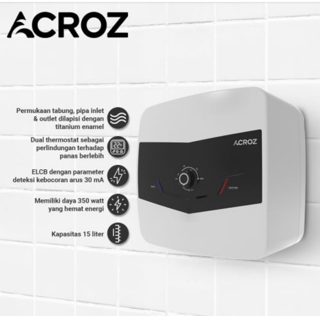 ACROZ WATER HEATER 15L Pemanas Air Mandi Listrik 350 Watt | Lazada ...