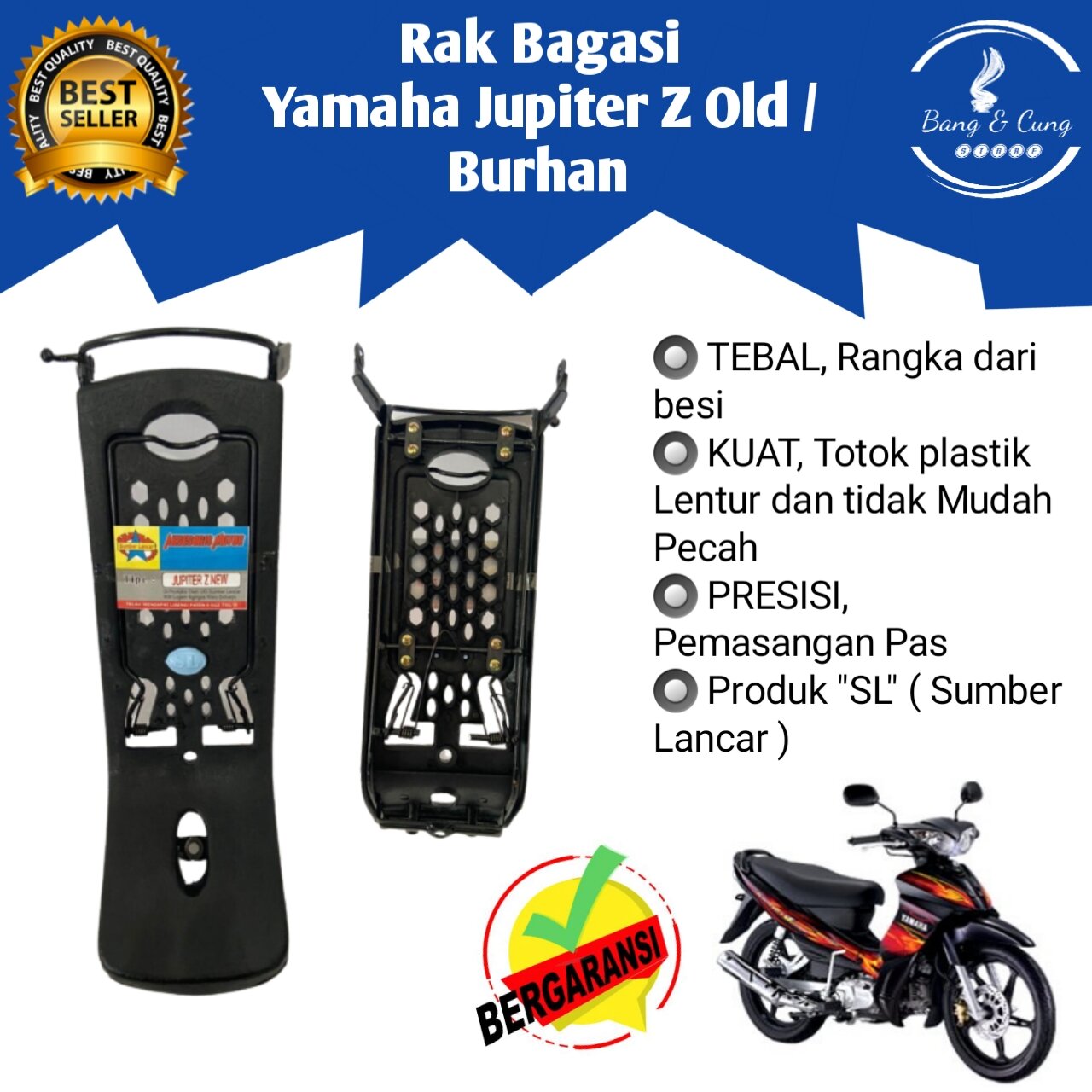 B&C - Rak Keranjang Jepit Bagasi Tengah Motor Yamaha Jupiter Z Old Burhan / Bagasi Tangga ...