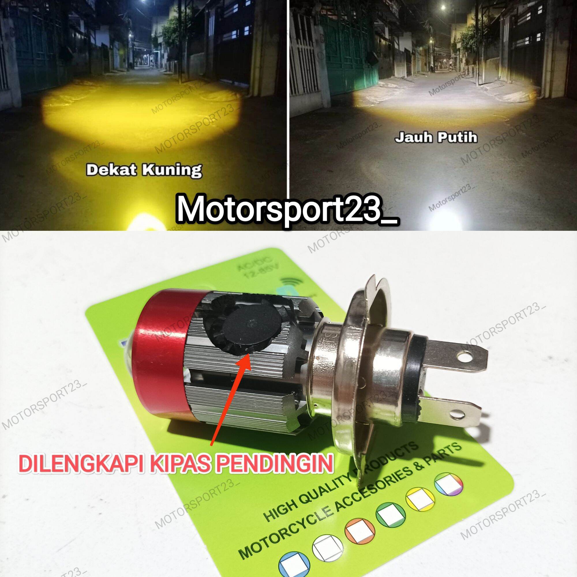 LAMPU H4 LAMPU DEPAN MOTOR LED H4 LASER TSS AC DC 40WATT/LAMPU UTAMA ...