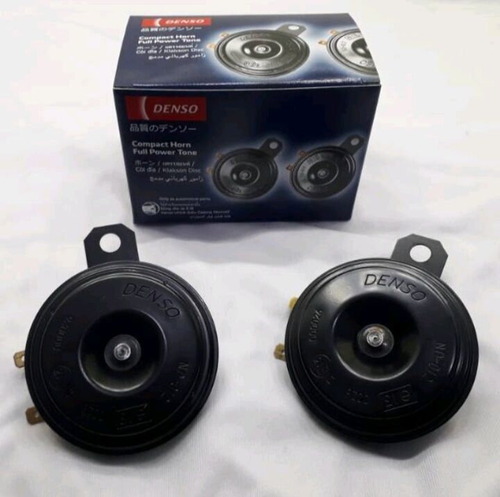 KLAKSON DENSO COMPACT DISC HORN SET 12V ASLI BAWAAN TOYOTA TERMURAH ...