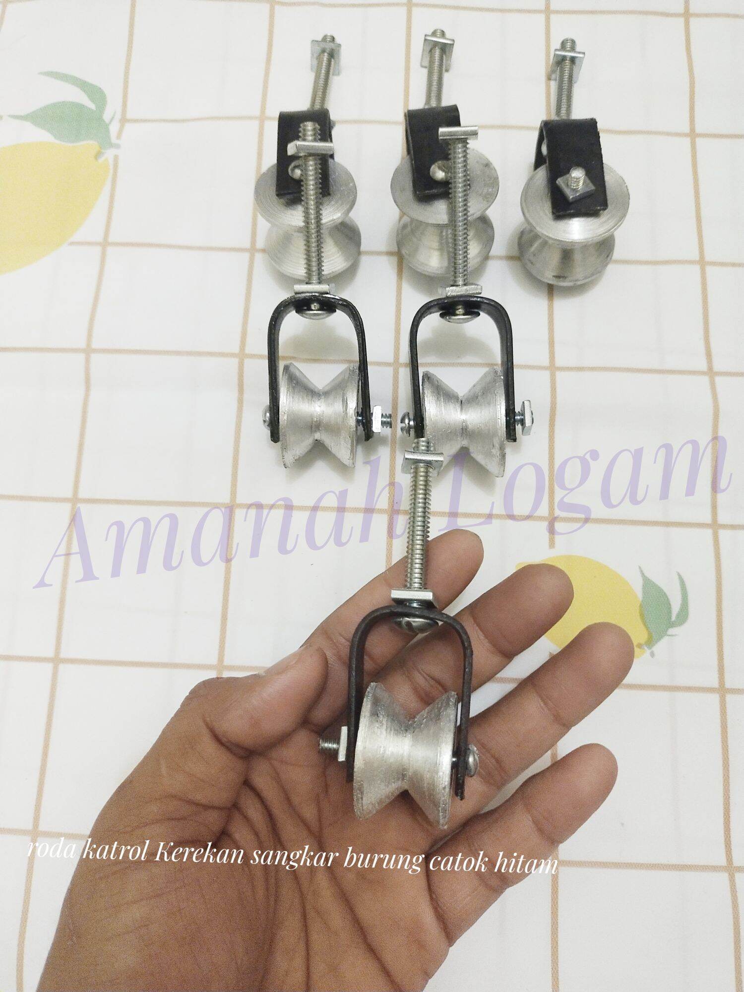 roda katrol kerekan sangkar burung catok plat hitam | Lazada Indonesia