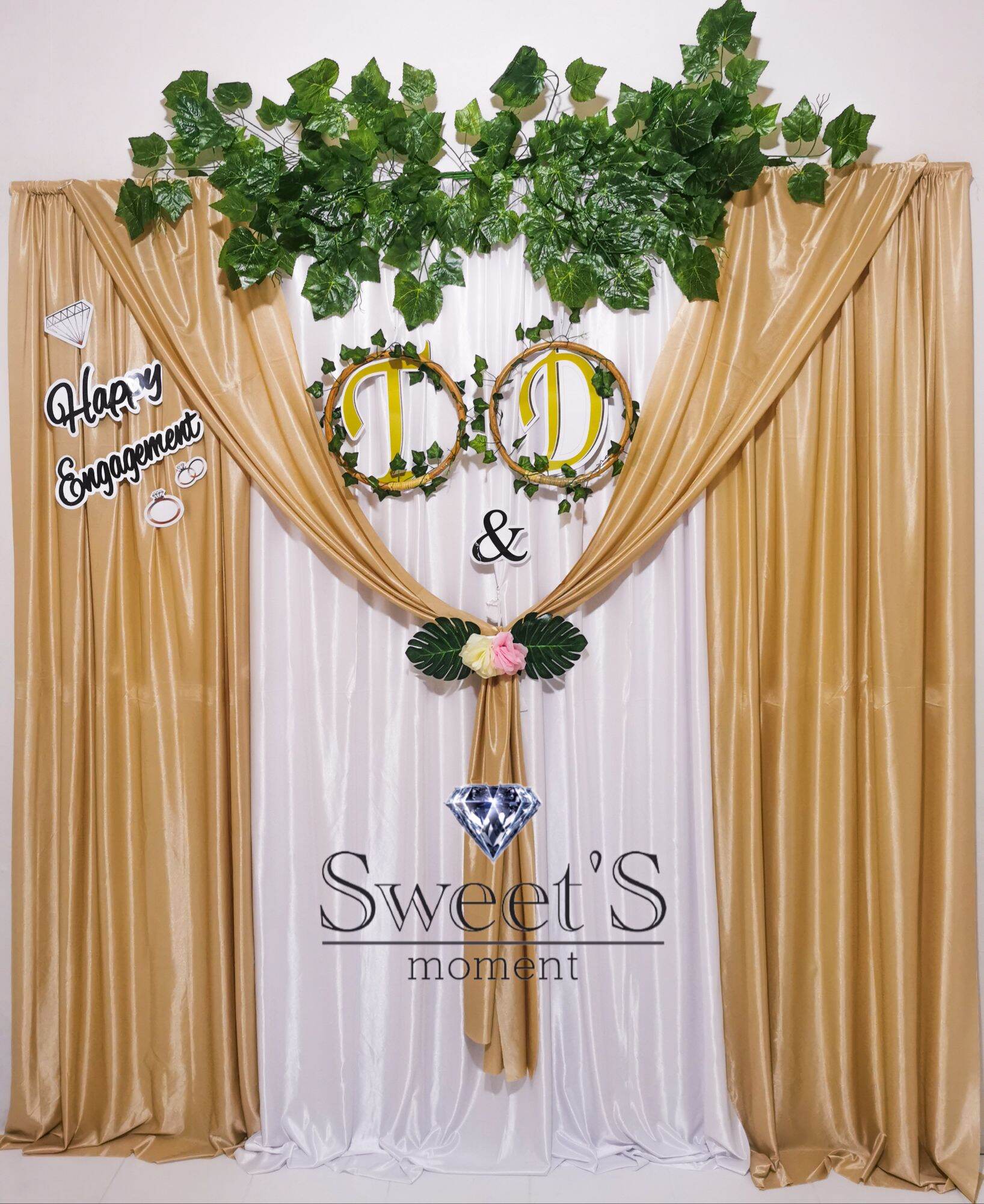 PAKET BACKDROP LAMARAN / WEDDING DEKORASI 3MX2.2M MURAH TERLARIS ...