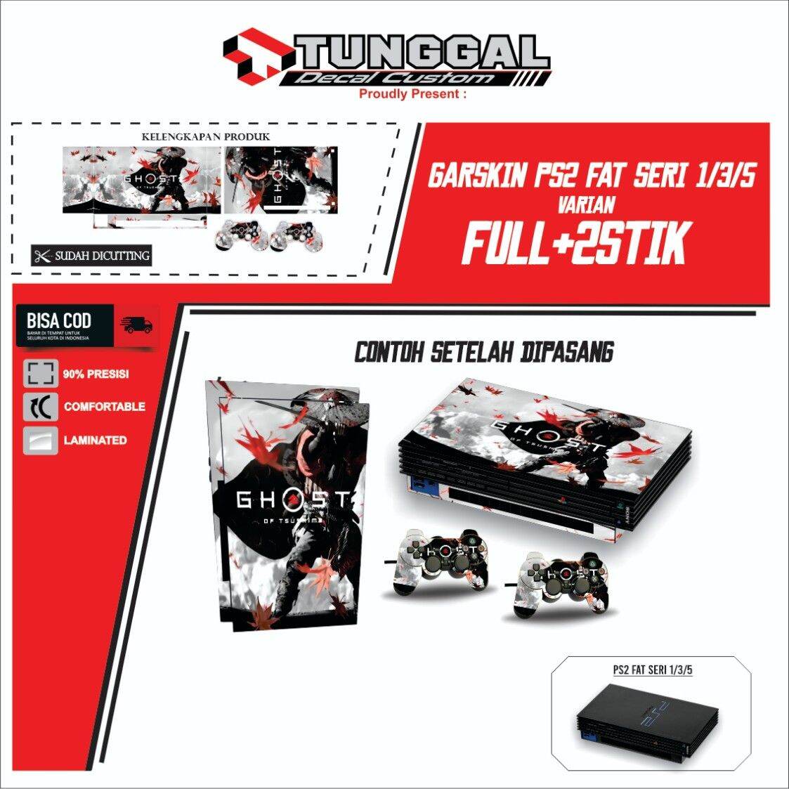 garskin stiker ps2 slim ps2 fat | Lazada Indonesia