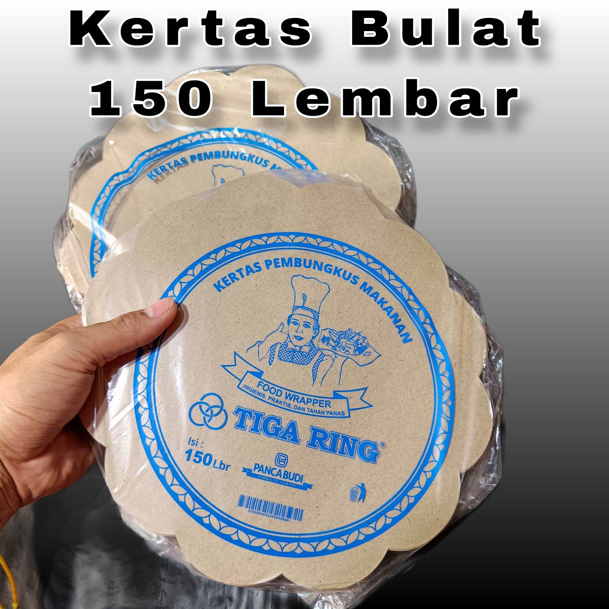 Kertas Nasi Bulat isi 150 lembar / kertas alas piring nasi / kertas ...