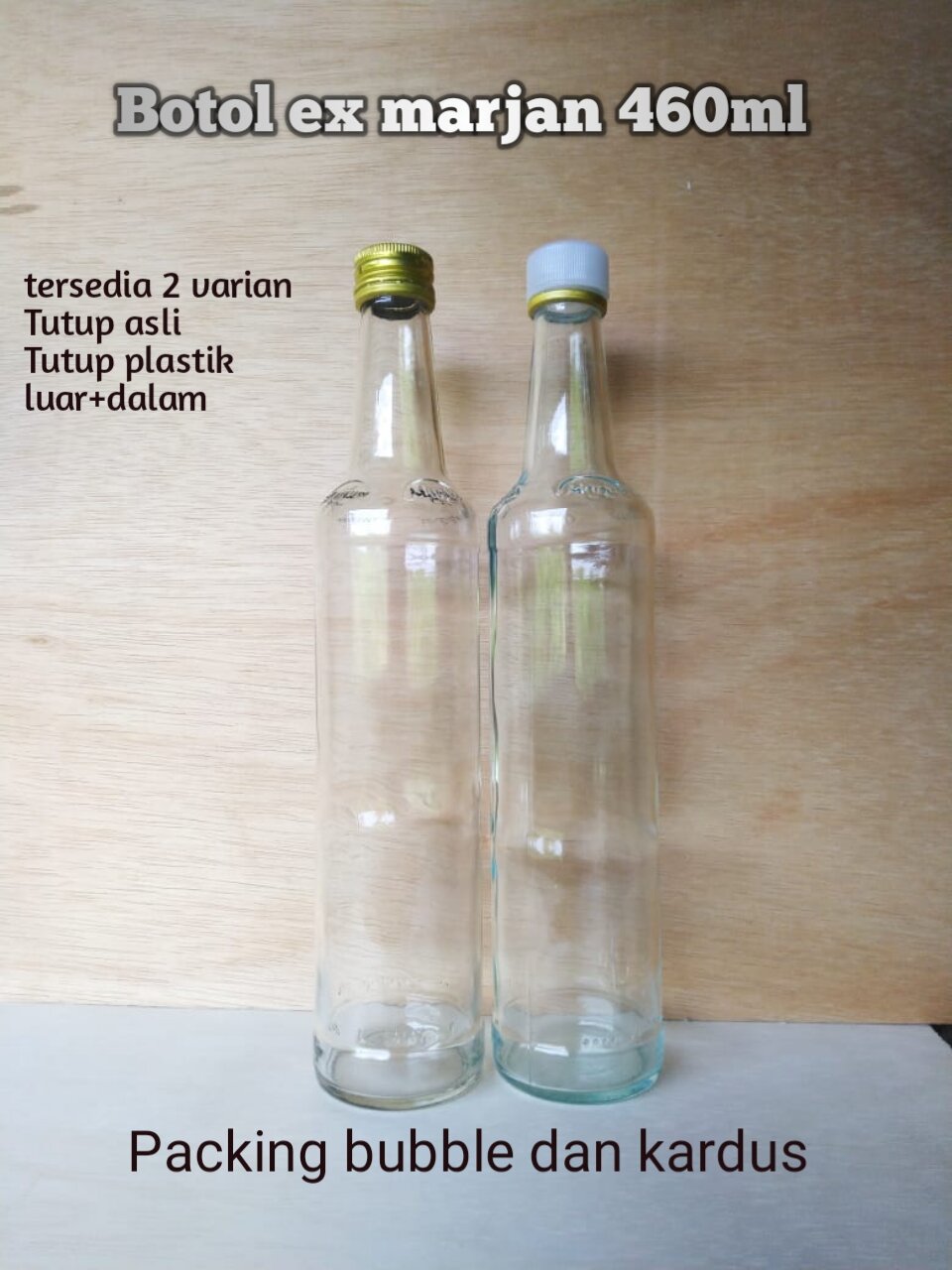 botol marjan 460ml / botol madu/ botol kaca 460ml / botol bekas sirup ...