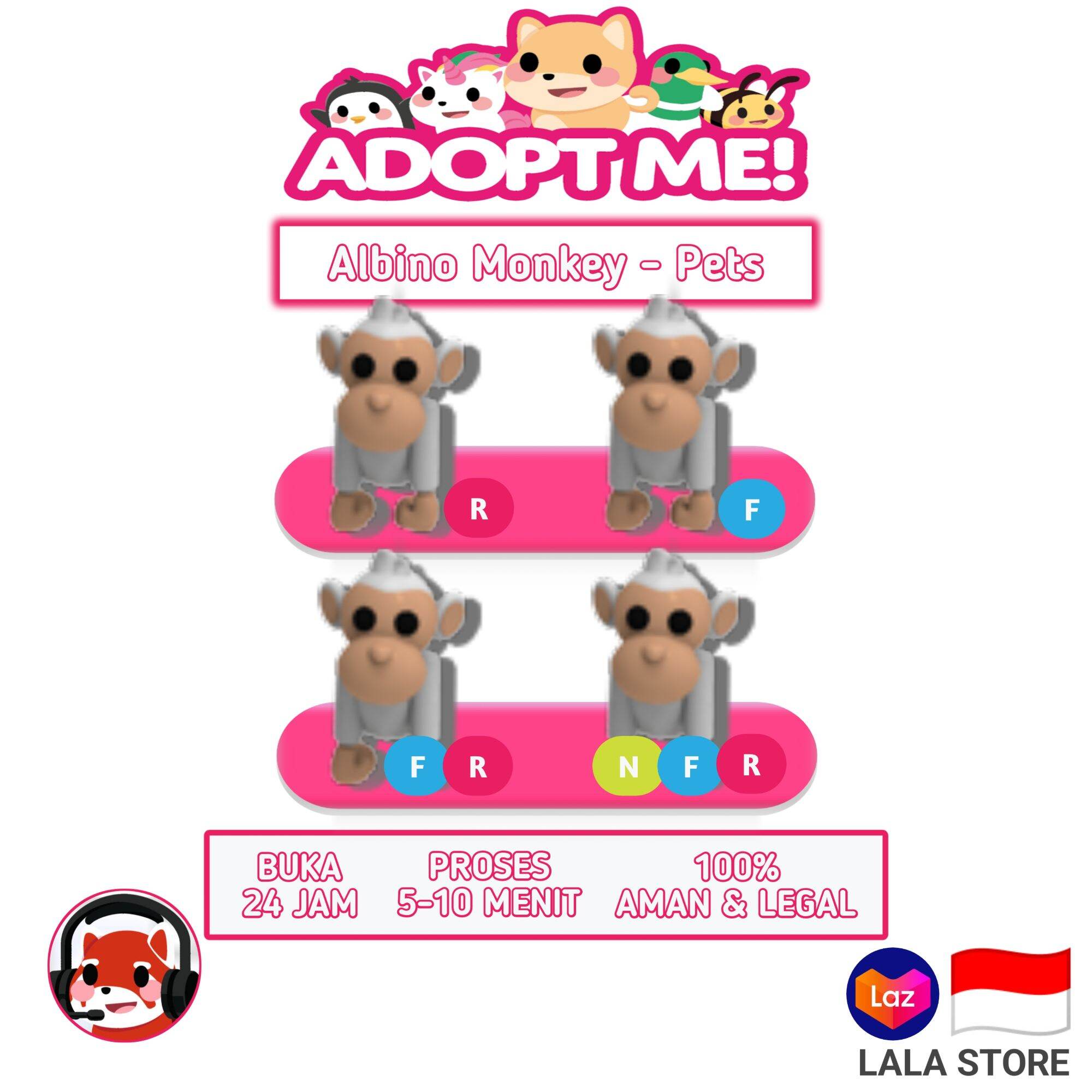 Adopt Me - Albino Monkey - Roblox | Lazada Indonesia