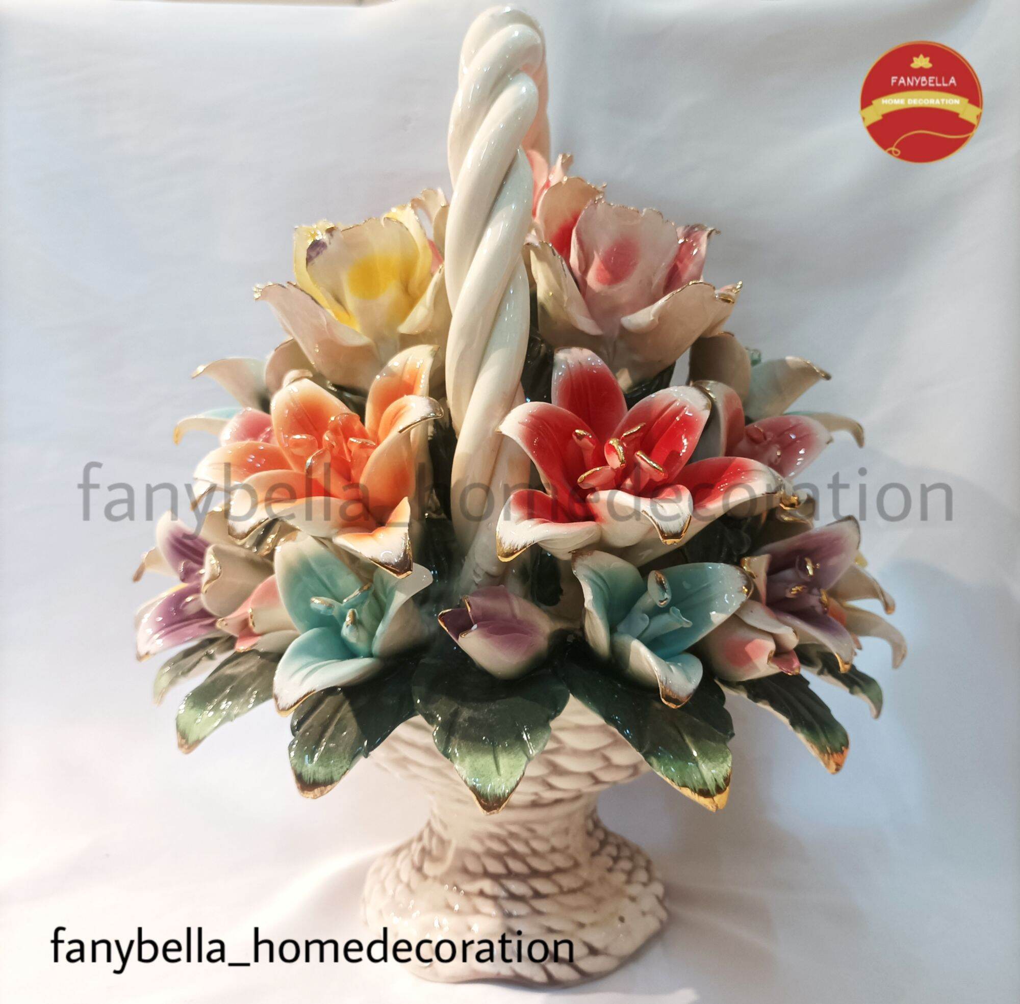 bunga capodimonte / bunga keramik / pajangan keramik / hiasan keramik ...