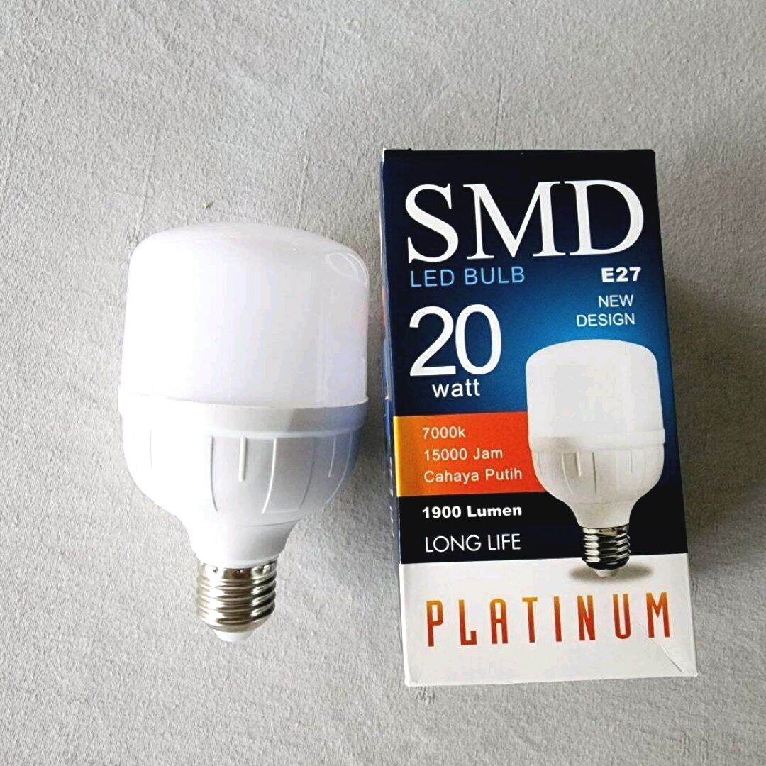 Lampu LED 20W E27 Bohlam 20 Watt SMD BULB Light Putih 20Watt w Murah ...