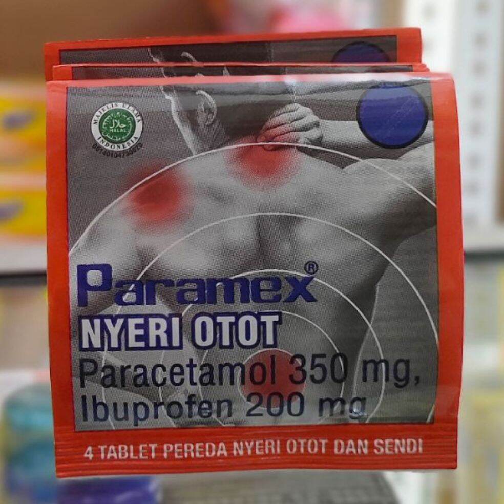 PARAMEX NYERI OTOT 1 STRIP 4 TABLET / OBAT MENGURANGI NYERI PADA SENDI ...