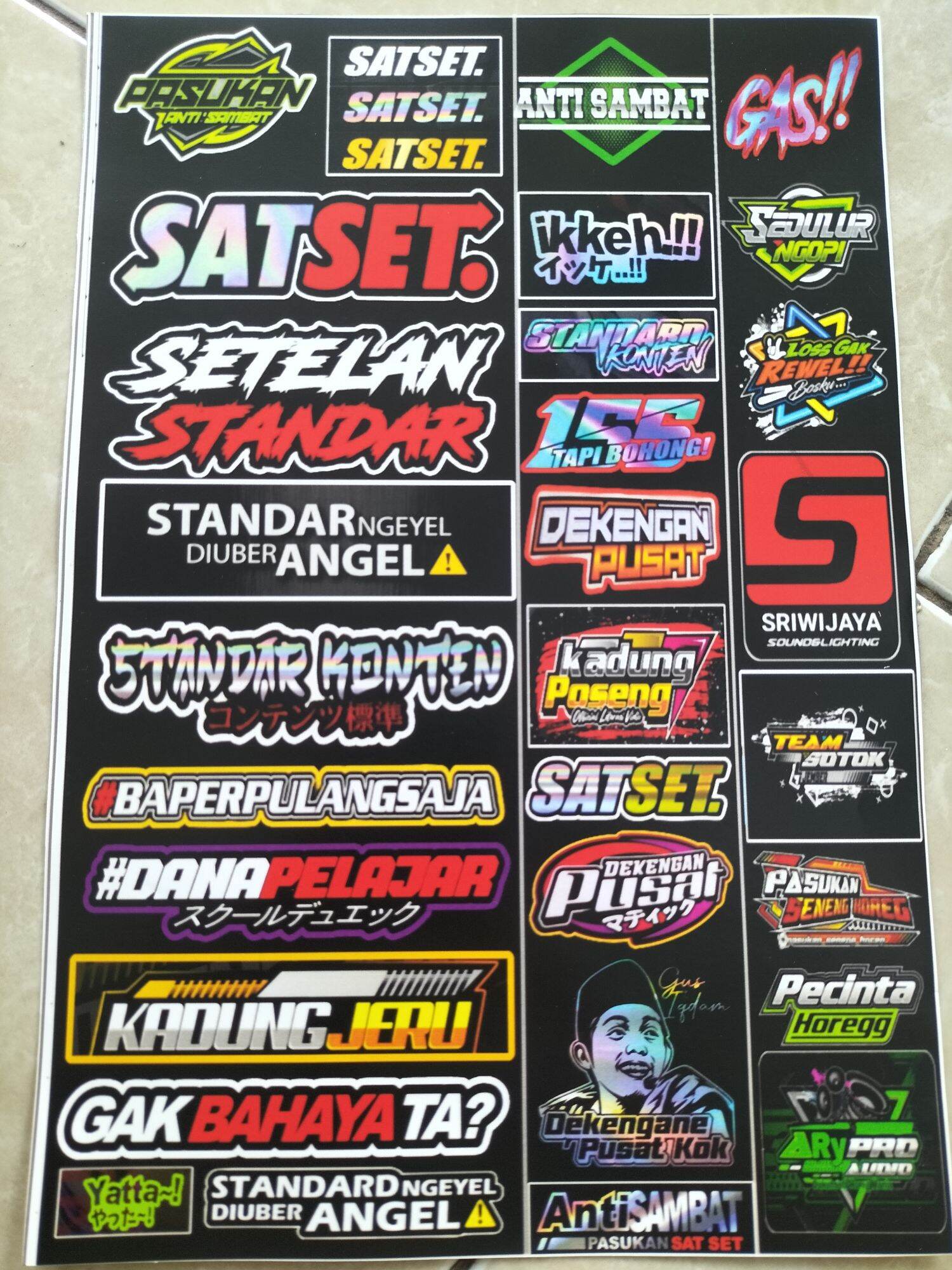 Stiker Kata Kata | Stiker 1 Lembar | Stiker Pack | Lazada Indonesia