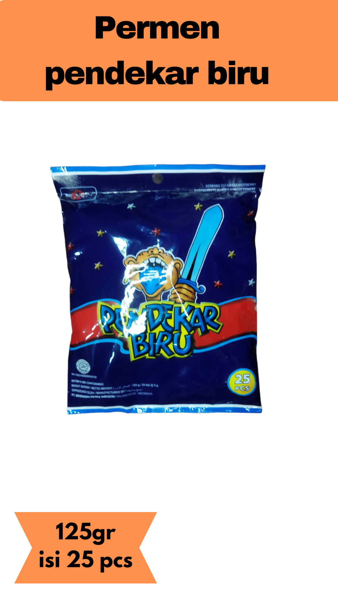 Permen pendekar biru 125gr (isi 25 pcs) | Lazada Indonesia