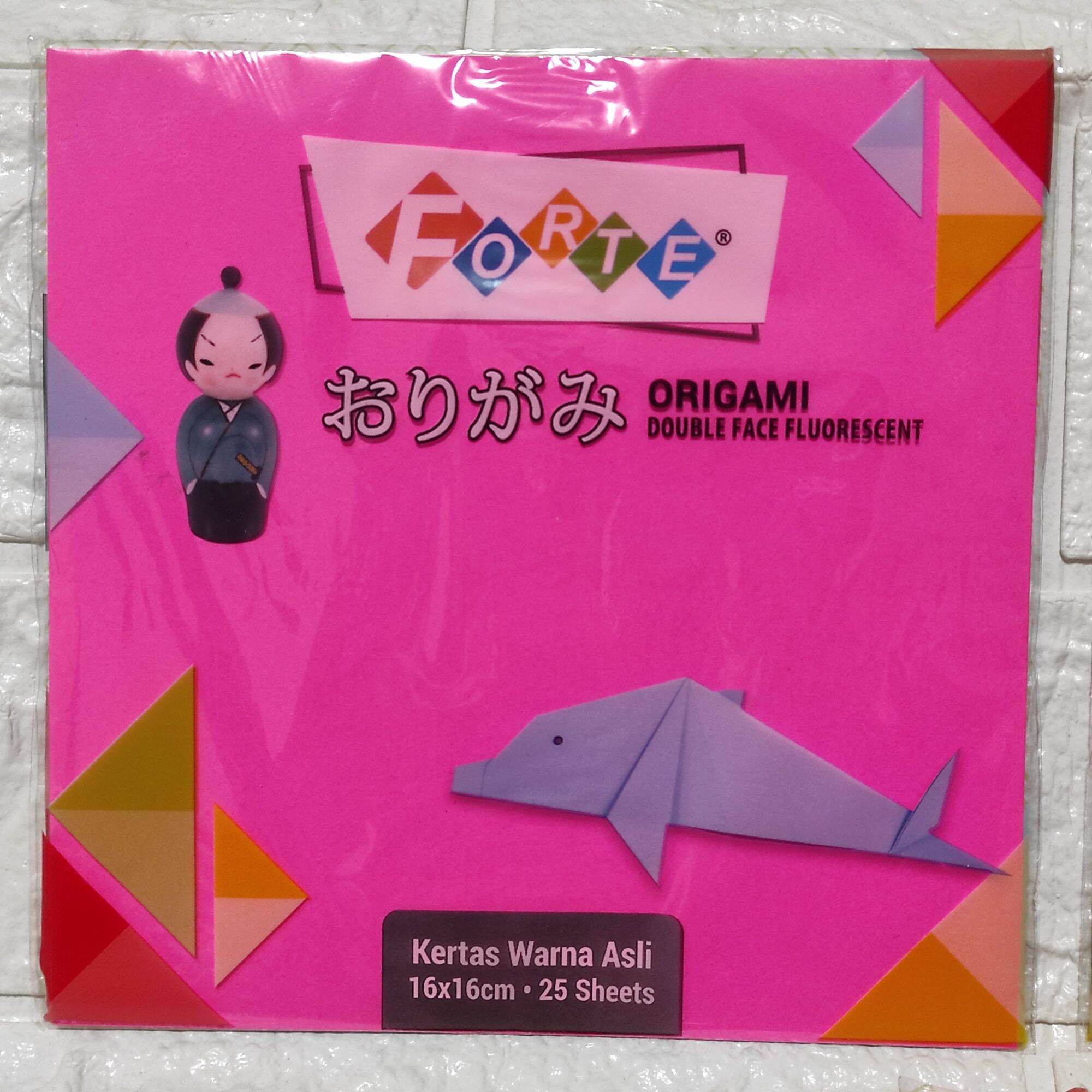 Paper Origami Double Face Fluorescent - Kertas Lipat 2 Sisi - Kertas ...