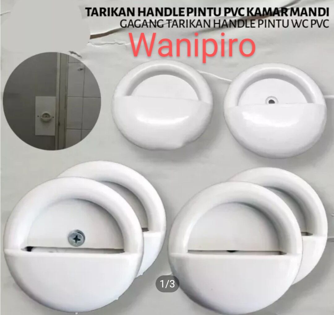 Gagang Tarikan Handle Pintu PVC Kamar Mandi 1 set (2pcs) | Lazada Indonesia