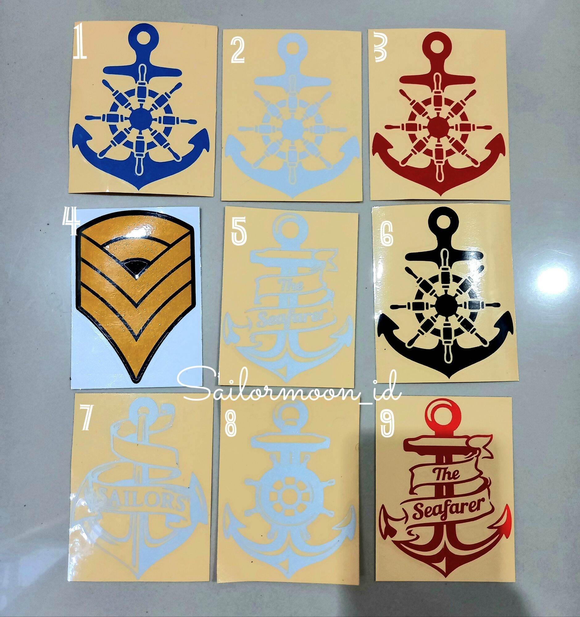 STIKER JANGKAR STIKER CHEVRON STIKER CEVRON STIKER PELAUT STIKER SAILOR ...