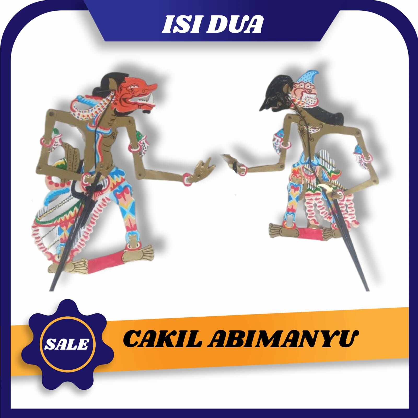 WAYANG ABIMANYU DAN CAKIL TOKOH WAYANG KULIT MAINAN WAYANG KULIT WAYANG ...