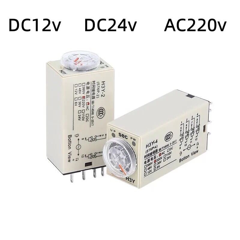 Timer Relay H3y 2 Ac 220v Dc 12v 24v Tunda 0 30 Menit Detik Soket Pyf08a Lazada Indonesia