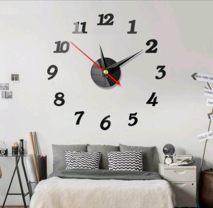 jam dinding 60cm esthetic jam ding ding minimalis hiasan kamar tempel ...