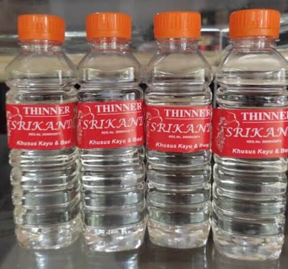 Thinner botol kecil kayu dan besi / Tiner murah berkualitas /Thiner/pengencer cat kayu dan besi ...