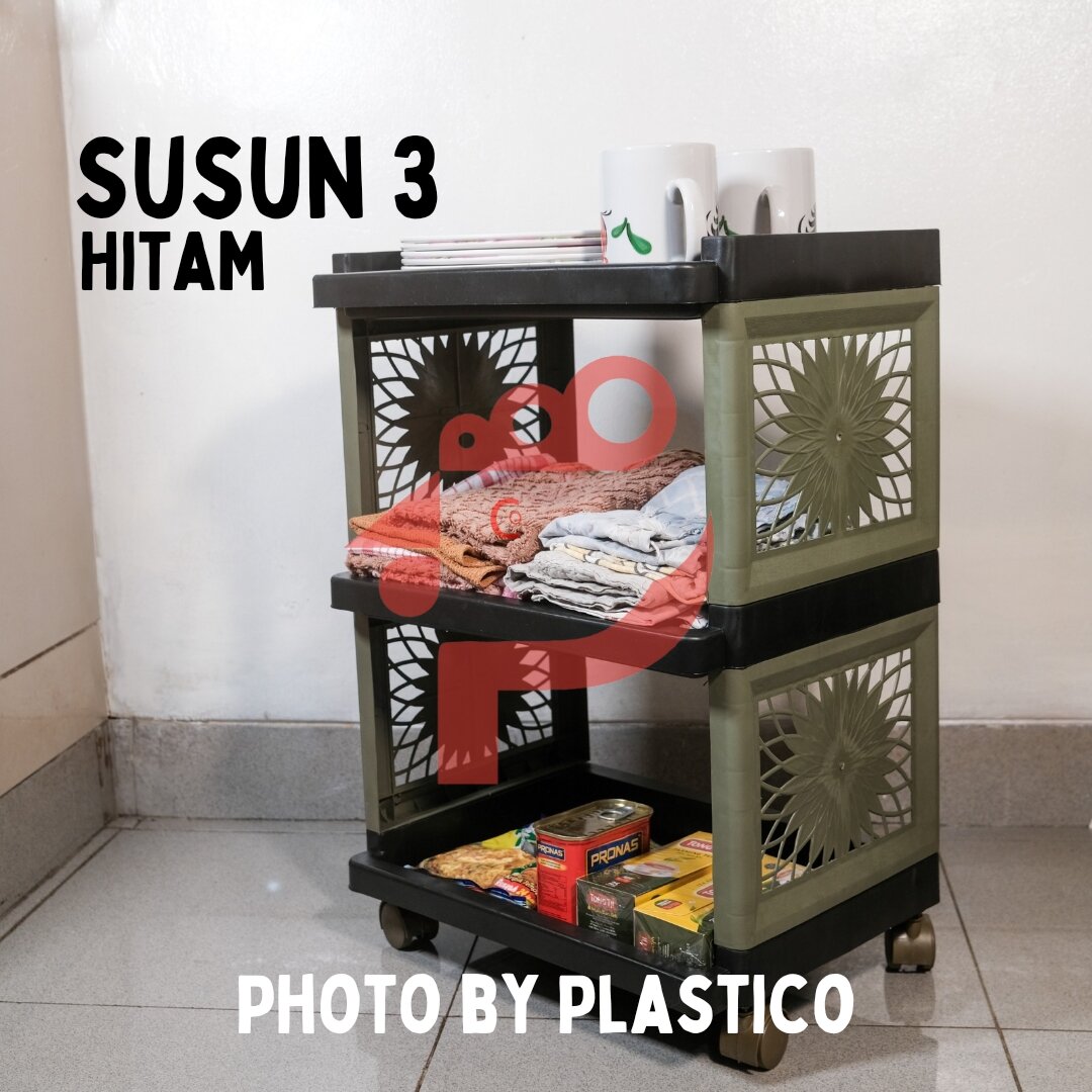 USAGI Rak Yoyo Multiguna SUSUN 3 4 5 HITAM PUTIH | Lazada Indonesia