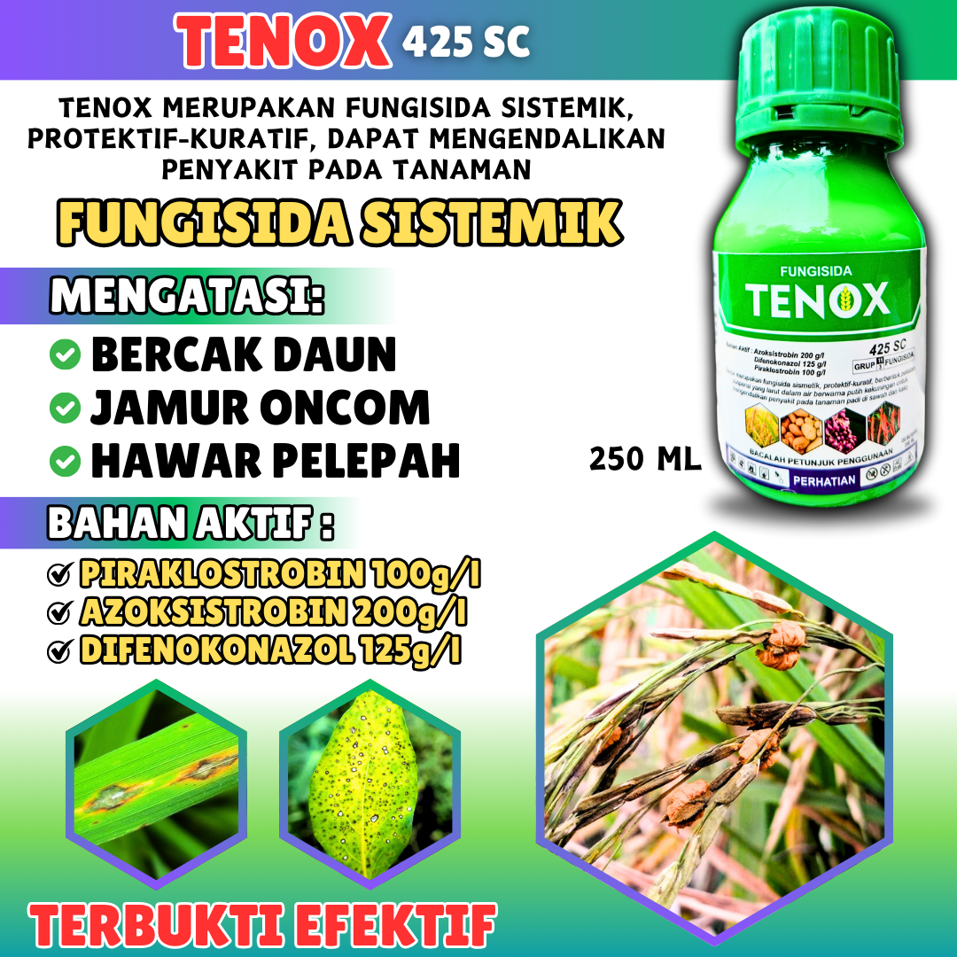 𝗧𝗘𝗡𝗢𝗫 𝗢𝗕𝗔𝗧 𝗕𝗘𝗥𝗖𝗔𝗞 𝗗𝗔𝗨𝗡🔥 Fungisida Bercak Daun Tenox | Lazada Indonesia