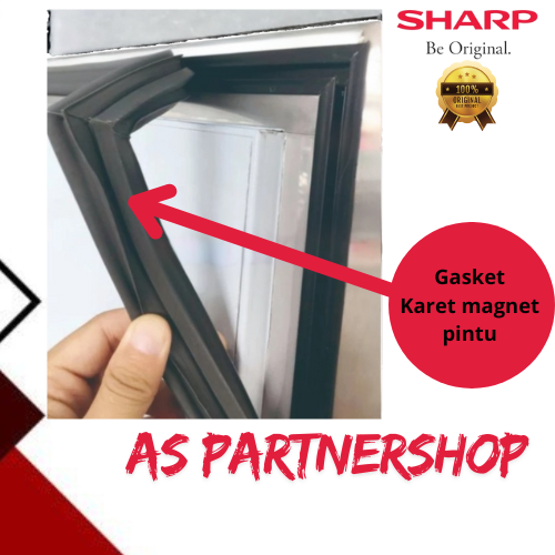 karet magnet gasket pintu kulkas sharp 2pintu sj-305,sj-317,sj-315,sj-316,sj-326 original 731 ...