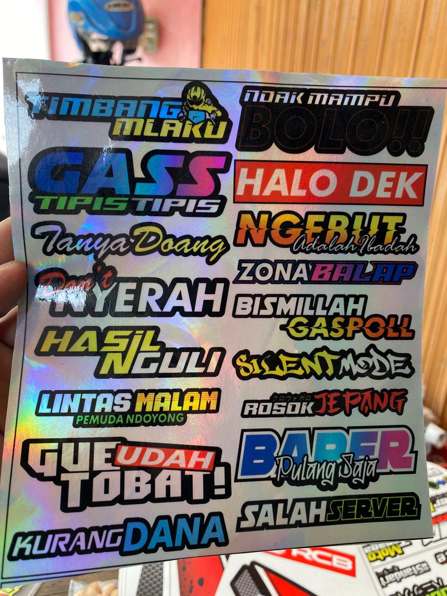 STICKER PACK KATA KATA VIRAL / STICKER KATA KATA TERBARU / STICKER HELM ...