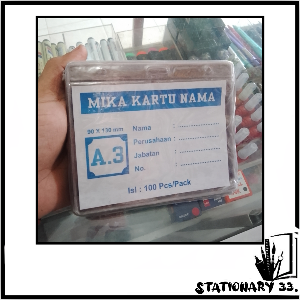 Plastik Panitia / Plastik Name Tag / Mika Kartu Nama Ukuran A.3 ...