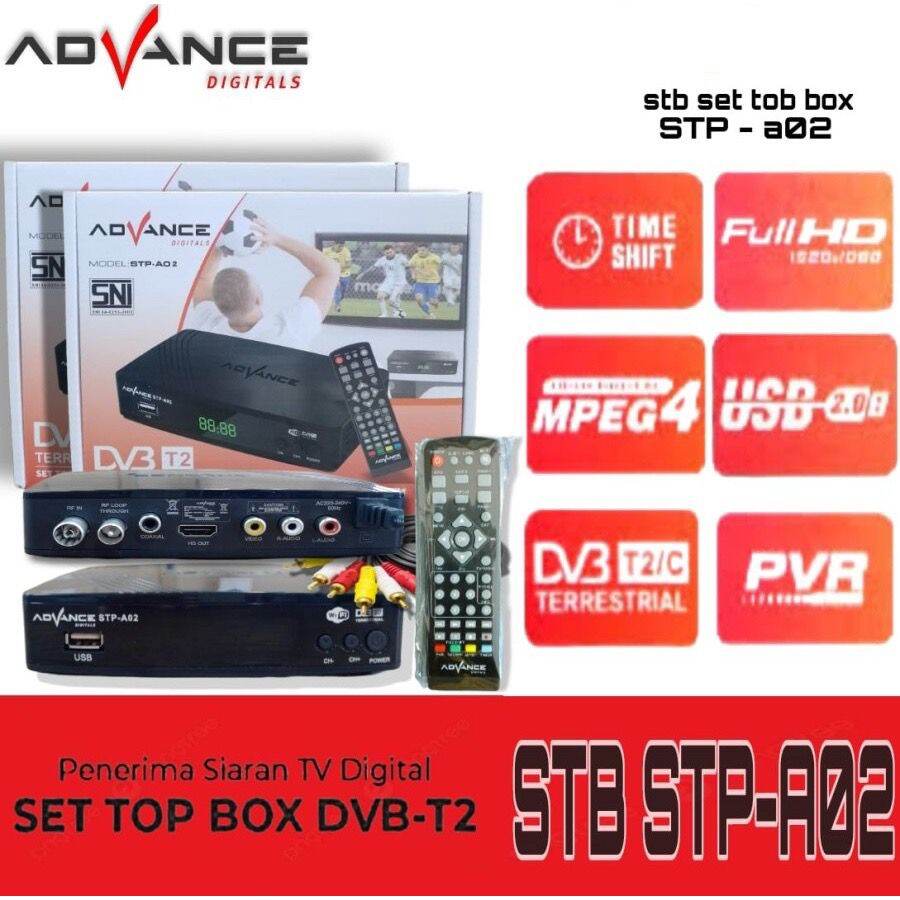 SET TOP BOX ADVANCE DVB - T2 - STB - A02 Penerima Sinyal TV Digital Bisa Untuk TV Tabung Full HD ...
