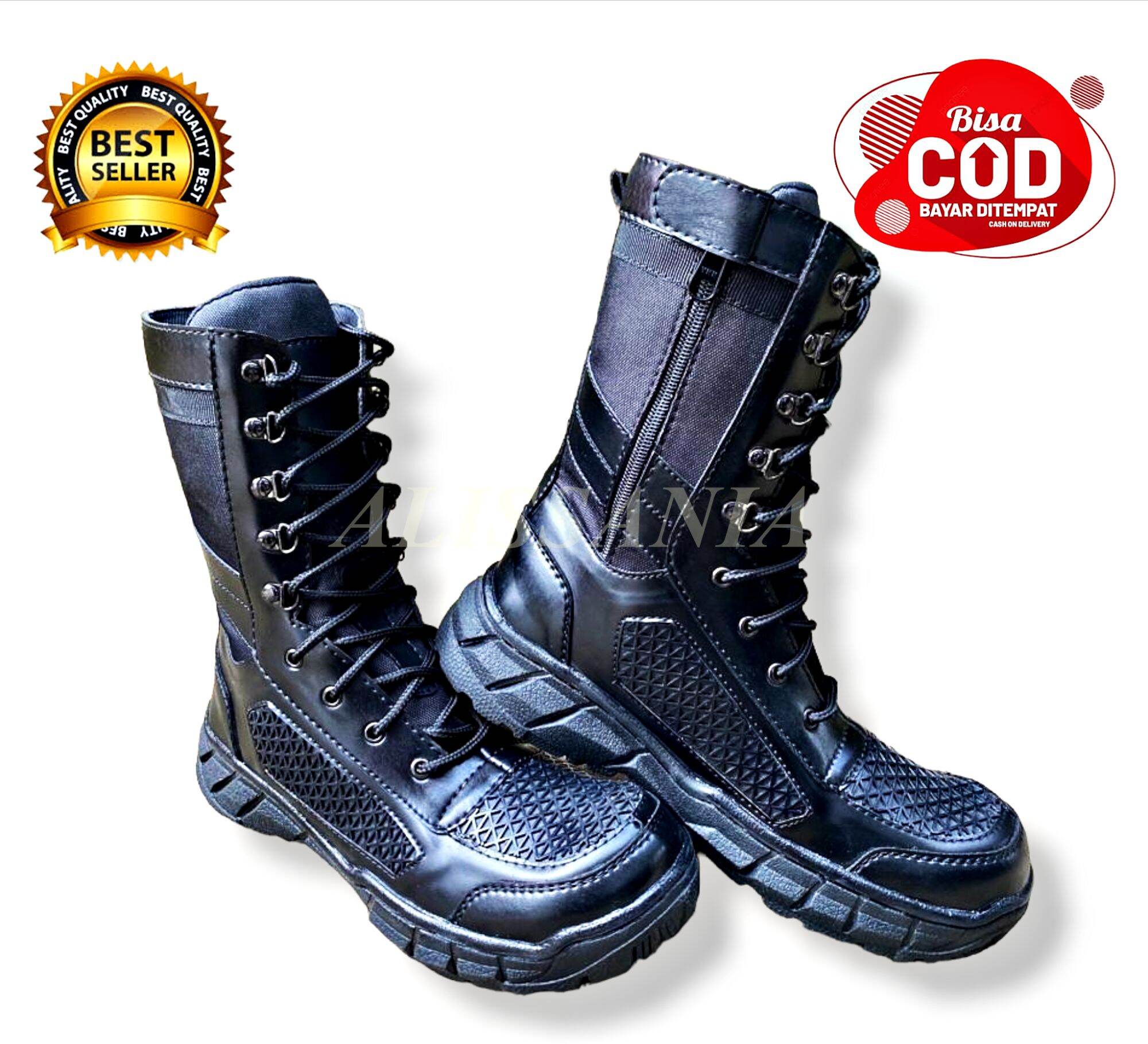 SEPATU PDL TACTICAL KARET JARING UJUNG BESI TNI/POLRI/SECURITY | Lazada Indonesia