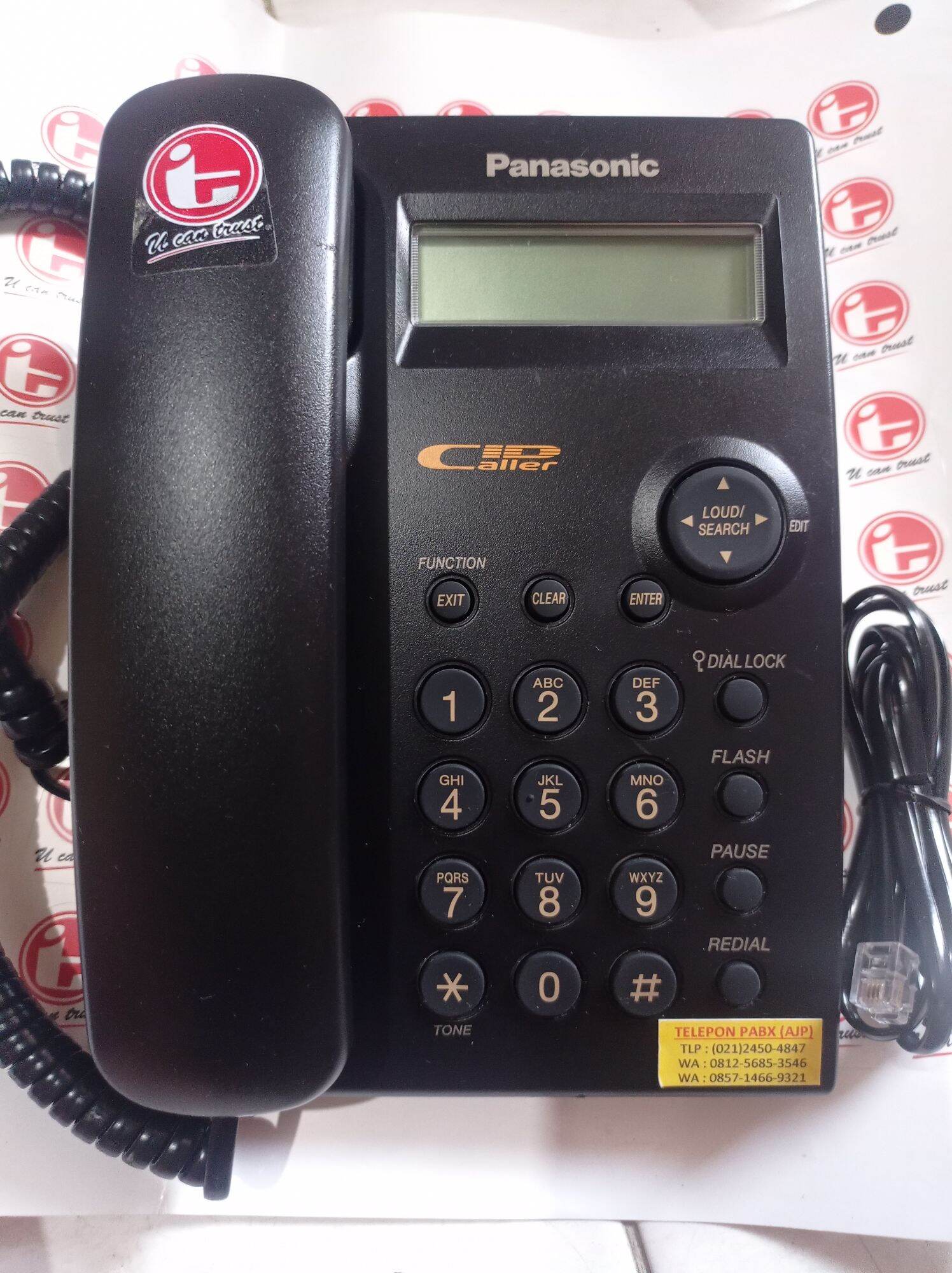 PESAWAT TELEPON PANASONIC KX-TS 11 HITAM SECOND SPESIAL CALLER ID ...