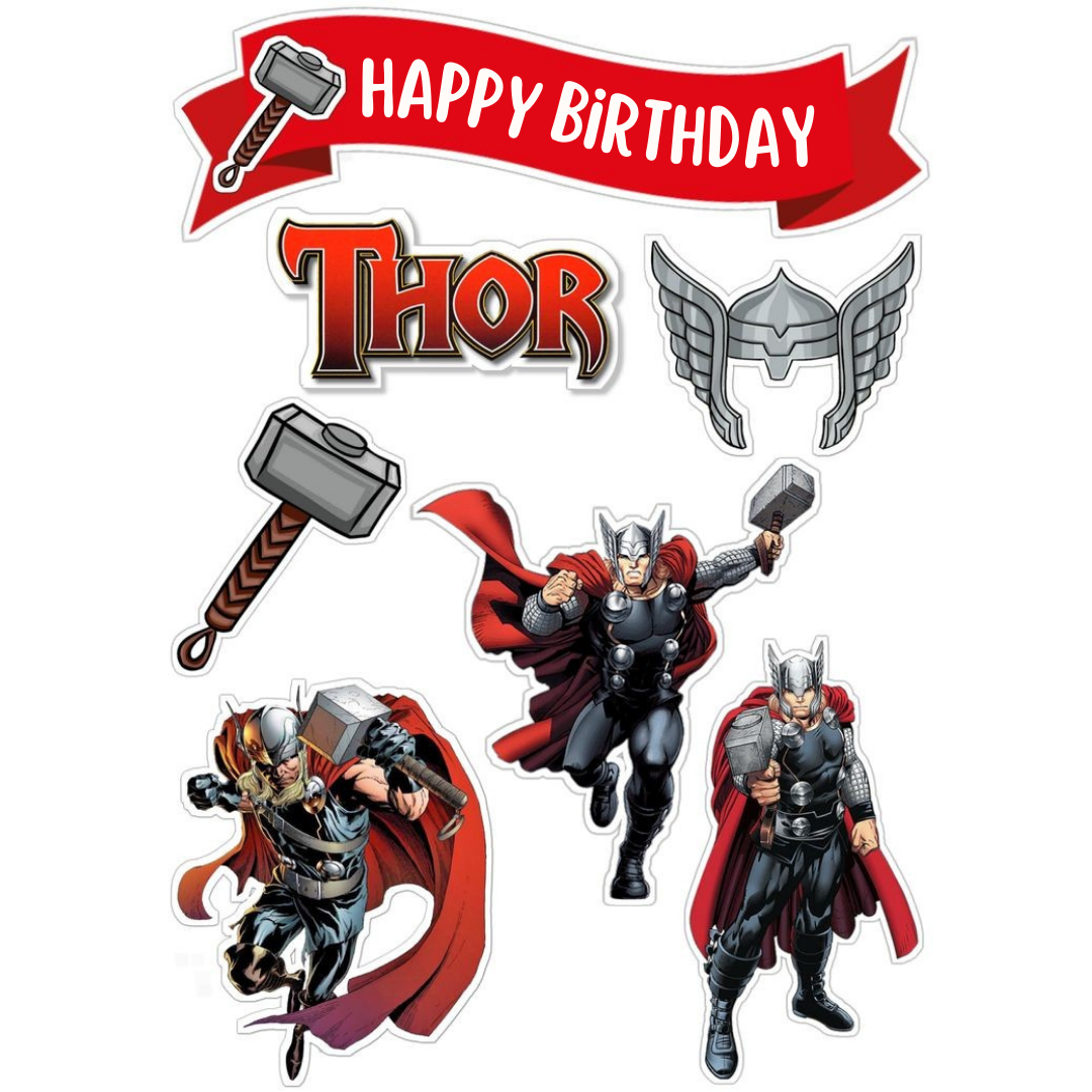 TOPPER CAKE ULANG TAHUN KARAKTER/HIASAN KUE TART (THOR) | Lazada Indonesia