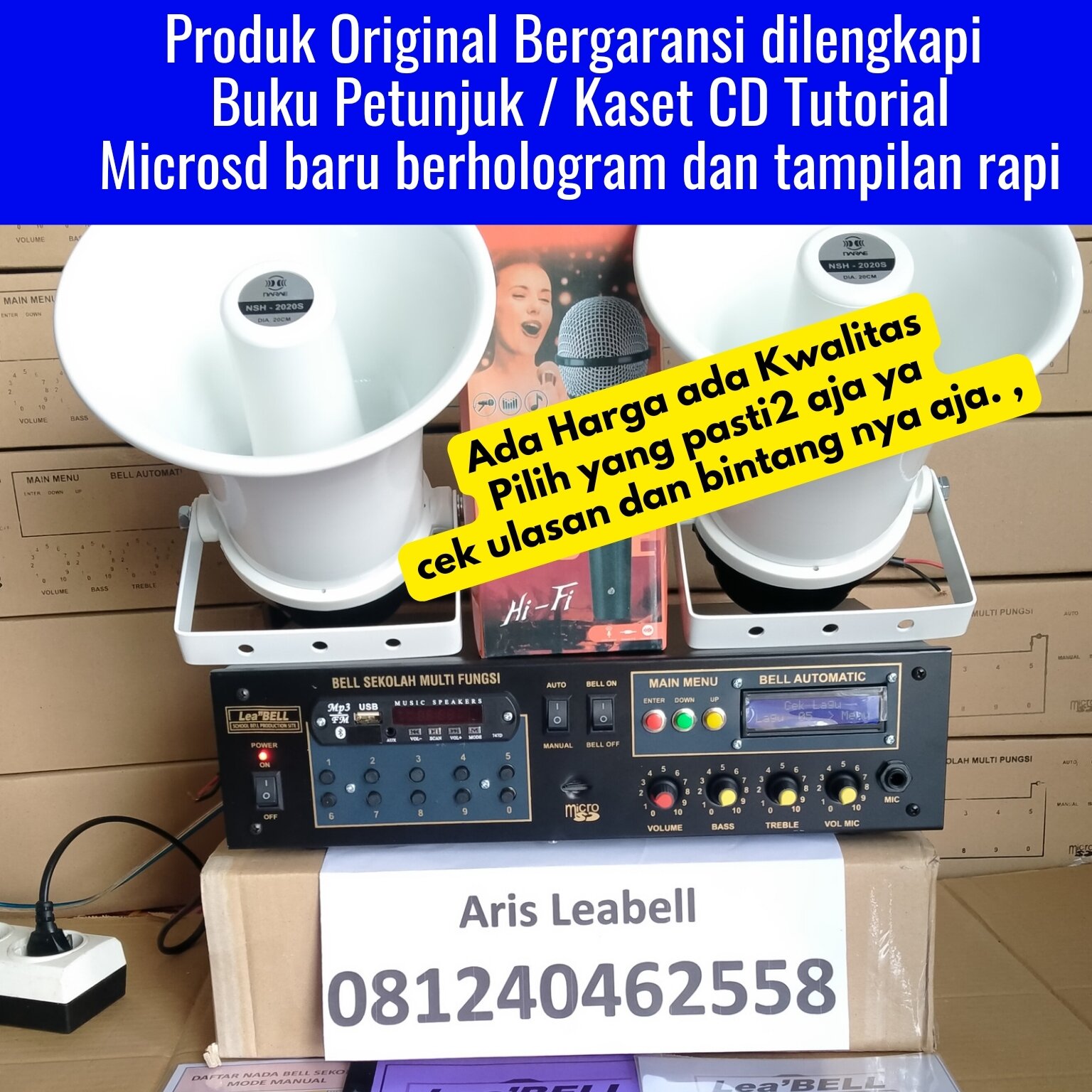bel sekolah otomatis 2 speaker | Lazada Indonesia