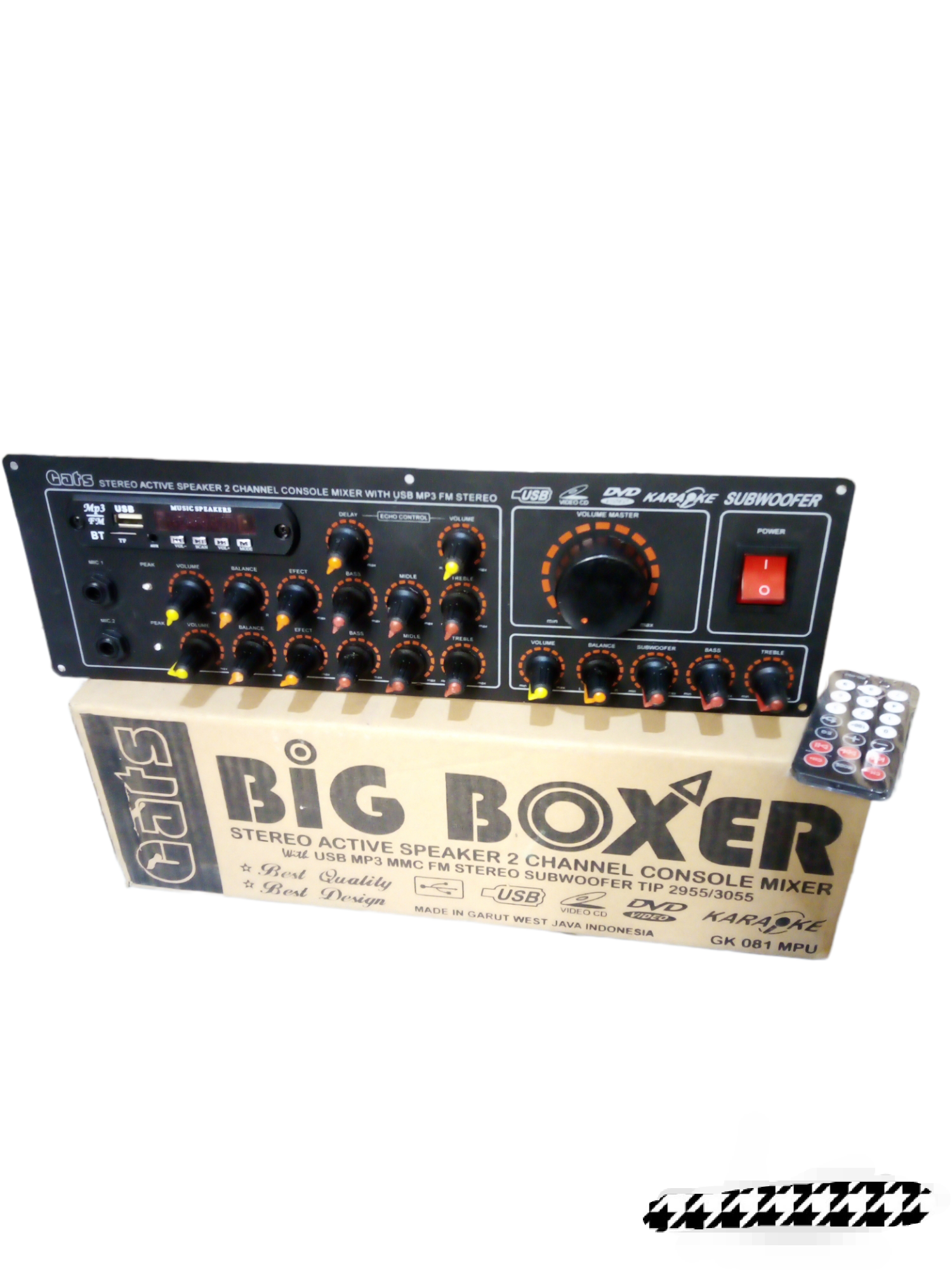 Kit Mixer 2 Channel plus Power Amplifier Tone Control dan mp3 player ...