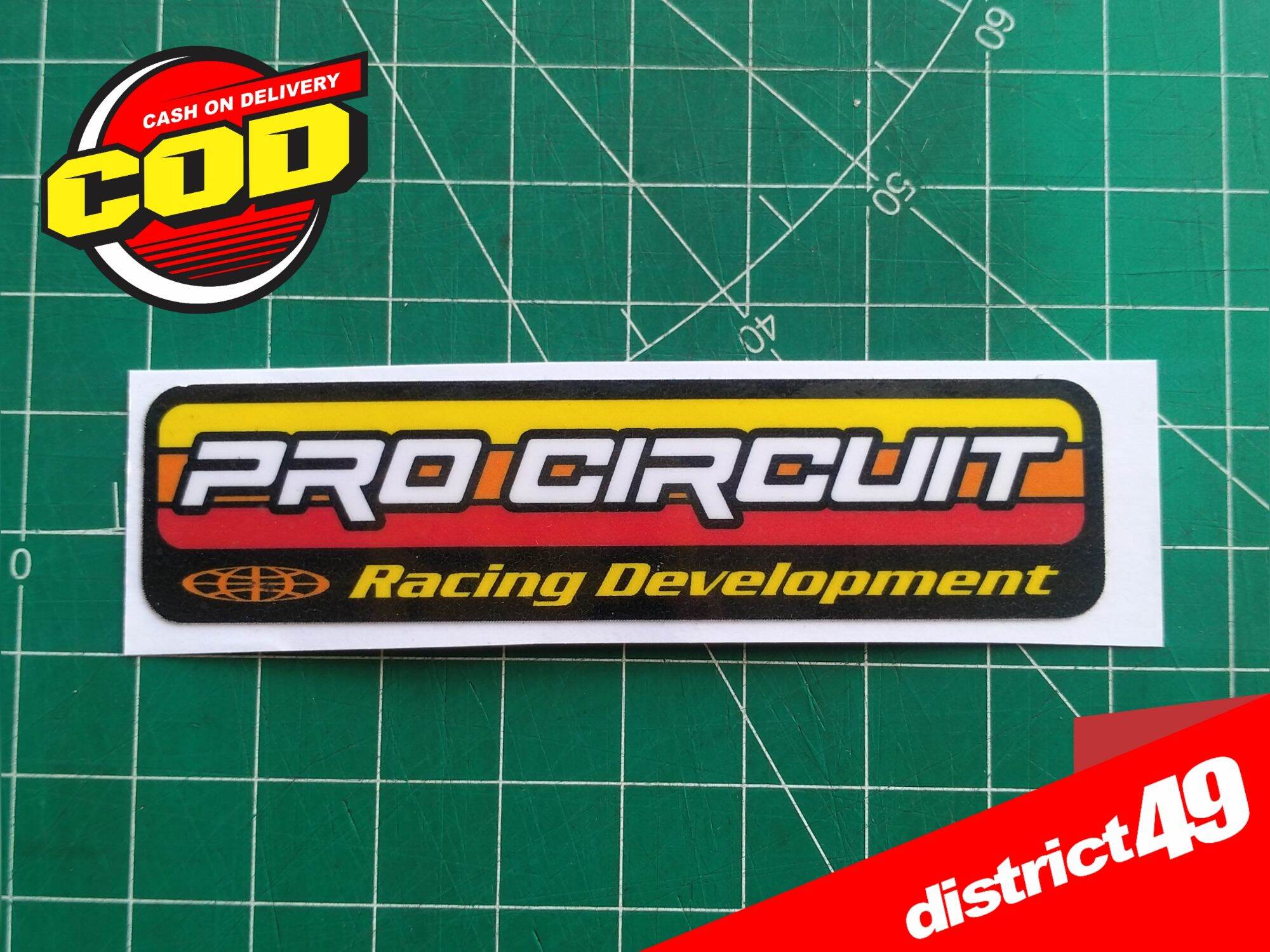 Stiker Print Cut PRO CIRCUIT RACING Laminasi Glossy tahan air - Stiker ...