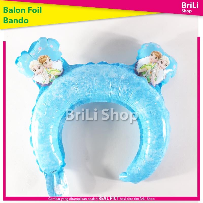 Balon Foil Bando Karakter Frozen Anna Elsa warna biru | Lazada Indonesia