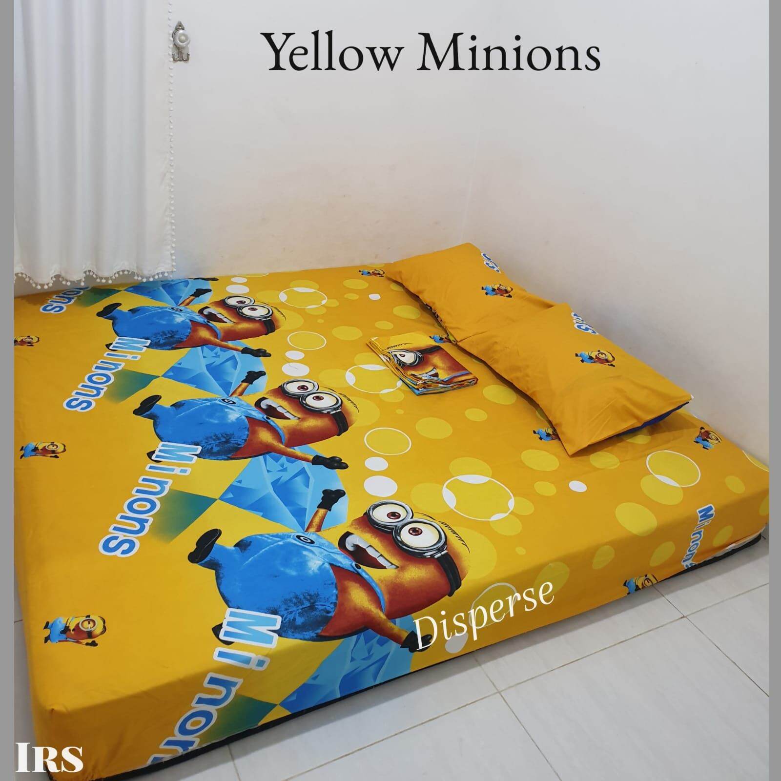 Sprei MINION STRIP& Rainbow & Yellow Minions & Minions | Lazada Indonesia