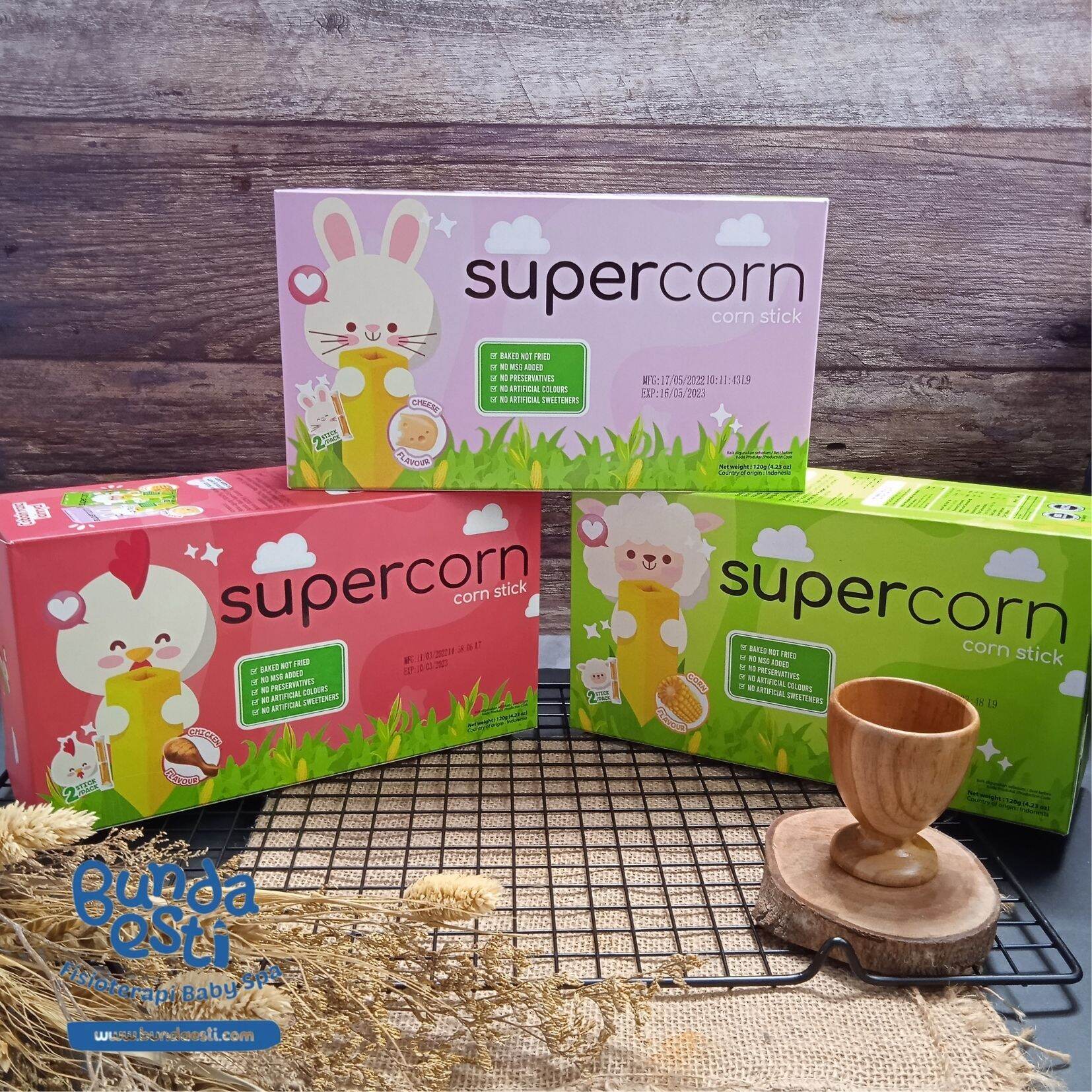 Supercorn Super Corn Snack anak stik 3 varian Rasa Halal / Conz Snack ...