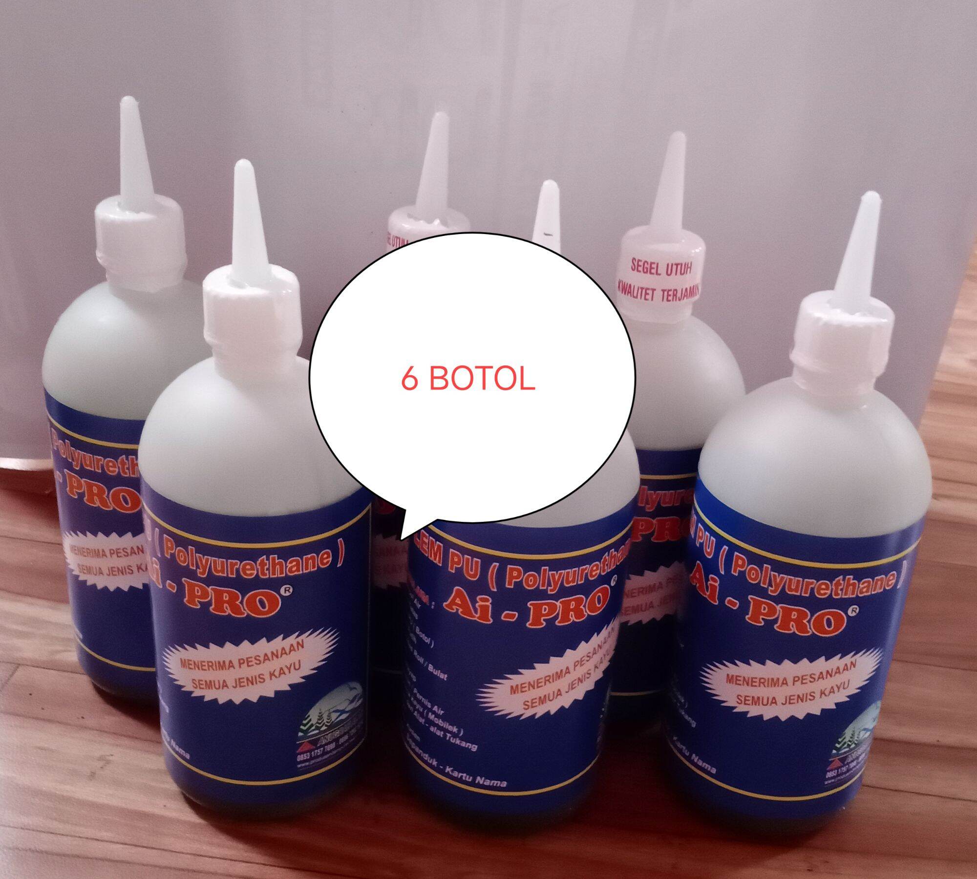 lem pu besar Ai-RO putih 6 kg bersih or lem madu 6 botol 1 kg | Lazada ...